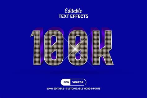 Premium Vector | Editable Diamond Text Effect