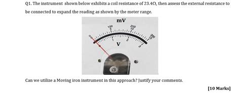Solved Q The Instrument Shown Below Exhibits A Coil Chegg