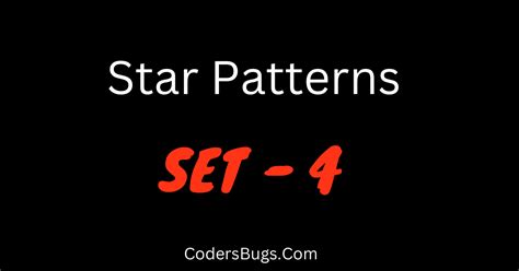 star patterns set 4 codersbugs