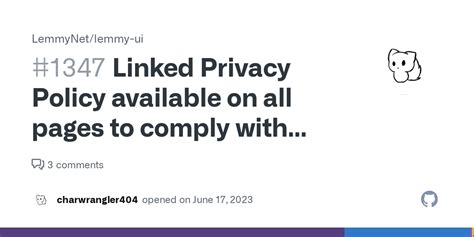 Linked Privacy Policy Available On All Pages To Comply With Gdpr