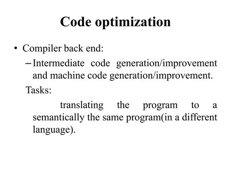 Principal Sources Of Optimization In Compiler Design Pptx