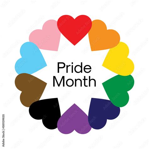 Pride Month Vector Illustration Lgbtq Pride Month Logo Or Symbol With