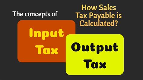 Sales Tax What Is Input Tax And Output Tax How Tax Liability Is Calculated YouTube