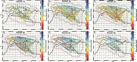 rayleigh wave group velocity measurements and ray path coverage at 1 s
