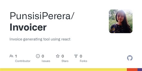 GitHub PunsisiPerera Invoicer Invoice Generating Tool Using React