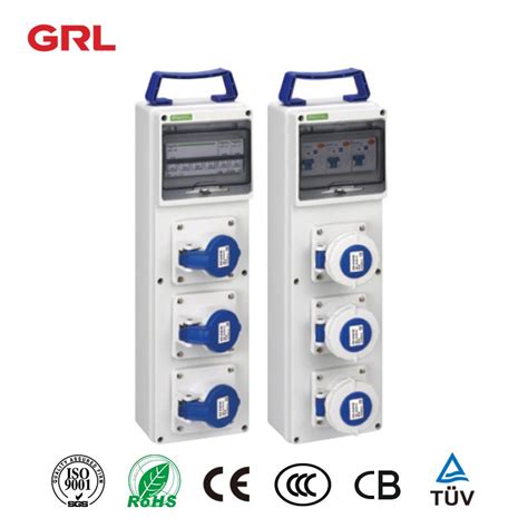 Portable Socket Distribution Box Ip67 Industrial Socket Box Plastic