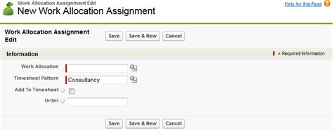 Setting Up A Work Allocation Assignment
