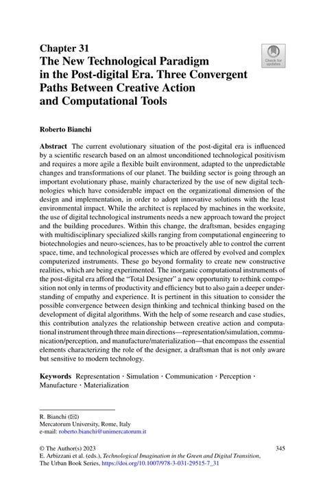 Pdf The New Technological Paradigm In The Post Digital Era Three Convergent Paths Between