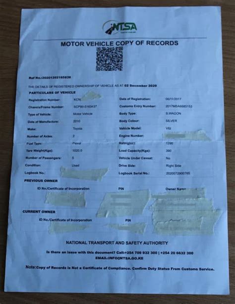 Motor Vehicle Registration Check Online