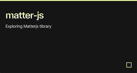 Matter Js Codesandbox