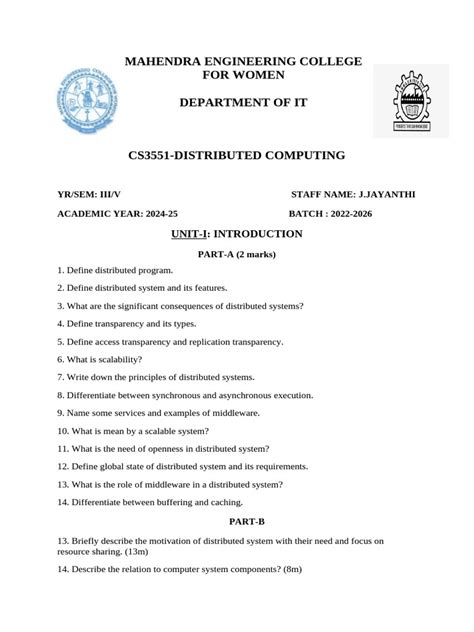 distributed computing qb 2units pdf