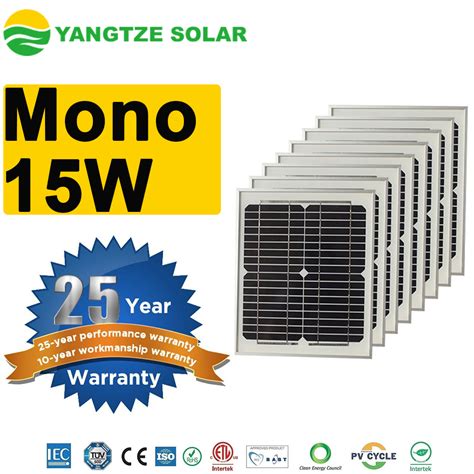 Tuvceiso Certificated 12v 15w Mono Solar Panel 12v 15w Solar Panel