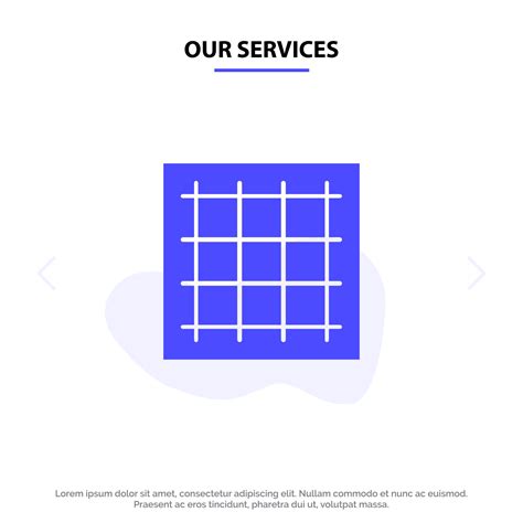Our Services Grid Graph Drawing Area Software Solid Glyph Icon Web Card