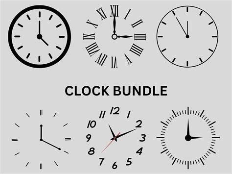 Clock Face Svg Bundle Clock Svg Clock Face Clipart Roman Numeral Clock Numbers Svg Clock