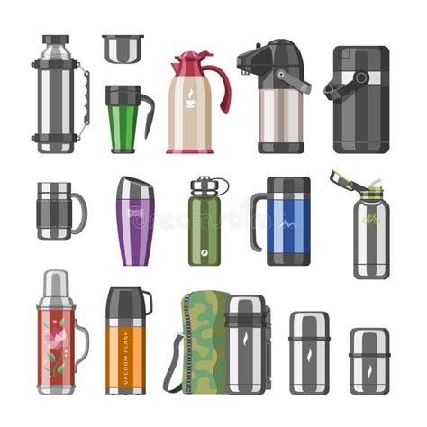 Thermos Vacuum Flask Assembly Drawing Stock Illustration Illustration Of Drink Aluminum