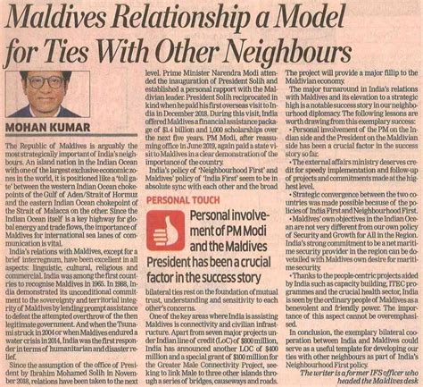 Ambassador Dr Mohan Kumar On Linkedin My Take On Our Ties With Maldives