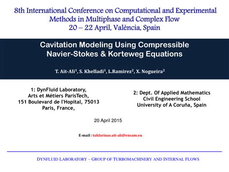 (PDF) Cavitation Modeling Using Compressible Navier-Stokes & Korteweg Equations