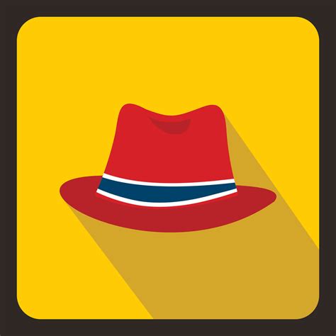 Red Hat Icon In Flat Style 14627191 Vector Art At Vecteezy