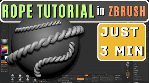 ROPE Beginner TUTORIAL IN ZBRUSH II 3 MIN II - YouTube