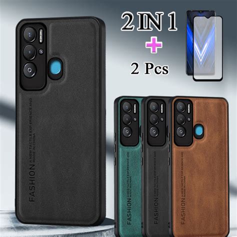 In For Tecno Pova Neo Phone Case Tpu Soft Shockproof Case With Tempered Glass Curved Ceramic