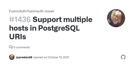 Support Multiple Hosts In Postgresql Uris · Issue 1436 · Fusionauth