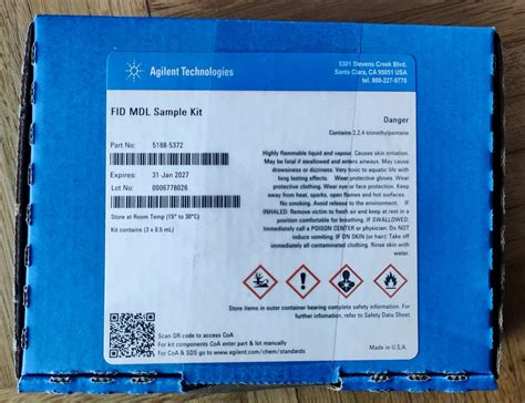 Agilent Fid Mdl Sample Kit 5188 5372
