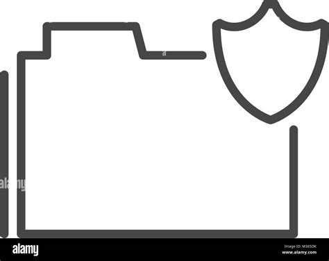 Shield File Folder Icon Stock Vector Images Alamy