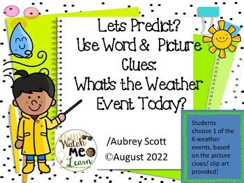 Let S Predict Science Lesson Weather Events By Watch Me Learn
