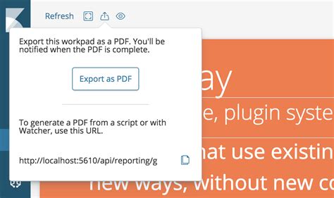 Canvas Add Export Workpad To The Export Overlay Within A Workpad