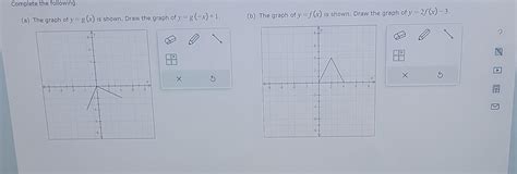 solved a the graph of y g x is shown draw the graph of