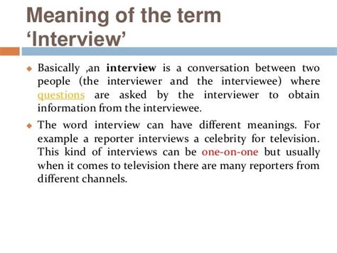 Types Of Interviews