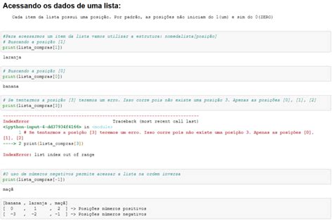Listas no Python Métodos para Trabalhar as Listas