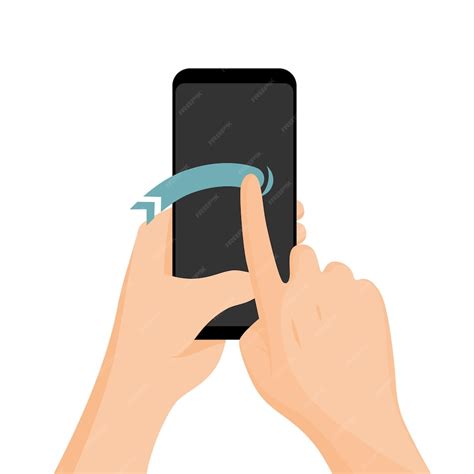 Premium Vector Touch Screen Hand Gestures Flat Colored Icon With Movement Of Finger Isolated