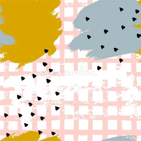 Abstract Brush Seamless Patterns Stock Vector Illustration Of Fabric Modern 141962596