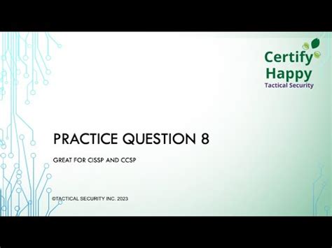 CISSP CCSP Practice Question 8 YouTube