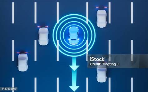 자율 주행 자동차 고속도로 자동 조종 장치 및 감지 시스템 3d 렌더링을 통해 이동합니다 0명에 대한 스톡 사진 및 기타 이미지 Istock