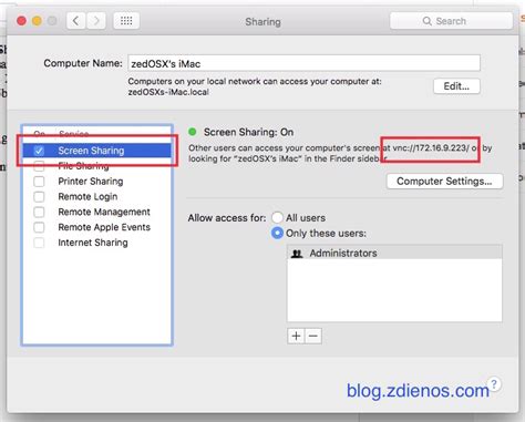 Mengakses Mac Os X Melalui Screen Sharing Blog Zdienos