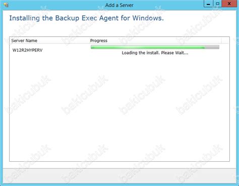 Symantec Backup Exec 15 Hyper V Host Agent Kurulumu Baki Çubuk