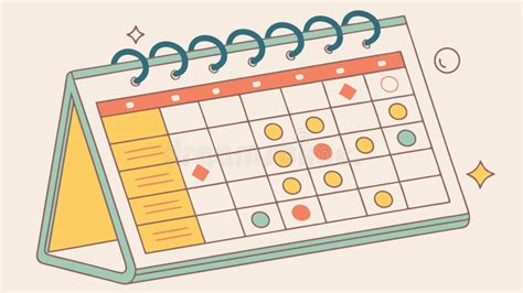 Calendar Page With Marked Dates Planning Events Scheduling And Reminders Vector Design