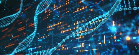 Premium Photo A Digital Interface Showing Bioinformatics Data And Genetic Sequences Tech Blue