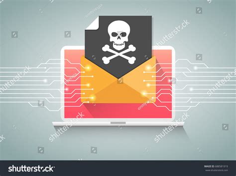 Cyber Crime Spam Concept Email Message Stock Vector Royalty Free 688581919 Shutterstock