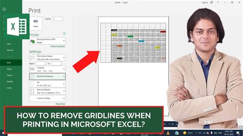 How To Remove Gridlines When Printing In Excel Youtube