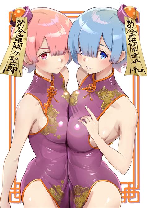Rem And Ram Re Zero Kara Hajimeru Isekai Seikatsu Drawn By Mashiroshiro Danbooru