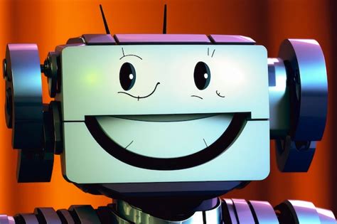 Premium Ai Image Robot With A Smile On His Face