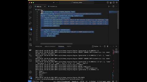 Week 23 Lesson 2 Model Creation With Sqlalchemy Orm Youtube