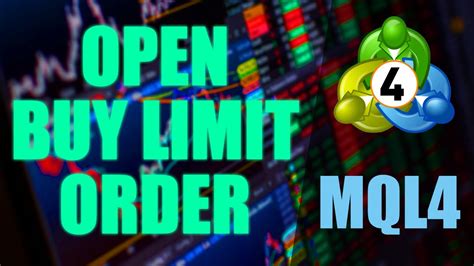 Mql4 Tutorial 3 How To Set Buy Limit Order Youtube