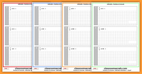 Fractions Of Amounts Ks1 Arithmetic Sats Test Practice Classroom