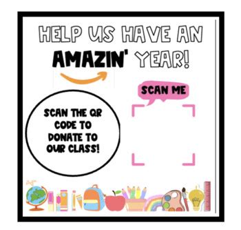 Amazon Wishlist QR Cards By Thesweetestbabeclassroom TPT