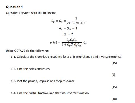 Solved Consider A System With The Following Chegg