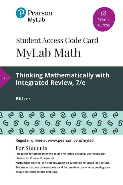 Mylab Math With Pearson Etext 18 Week Standalone Access Card For